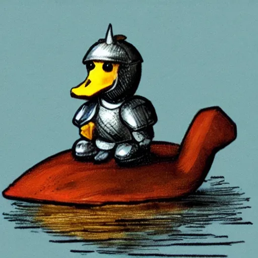 a knight sitting on a duck | Stable Diffusion | OpenArt
