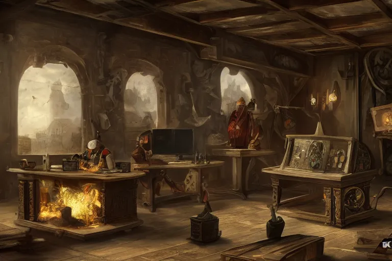 gaming setup from the 1 5 0 0 s, 4 k, hd, concept art | Stable Diffusion | OpenArt