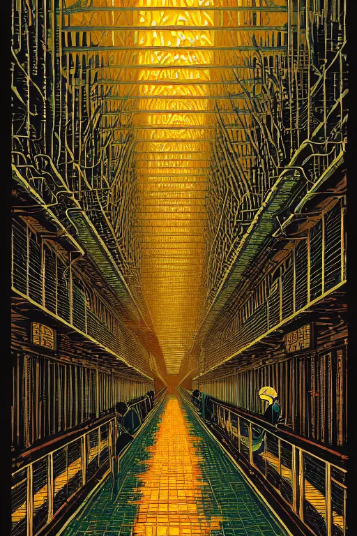artwork of a chinese prison by dan mumford and toshi | Stable Diffusion ...