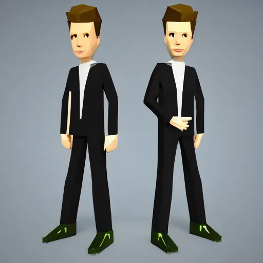 Isometrical low polygon rick astley standing | Stable Diffusion | OpenArt