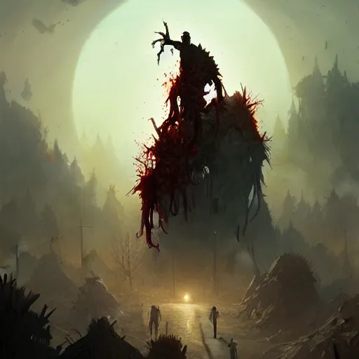 an epic horrifying painting of a decaying zombie | Stable Diffusion ...