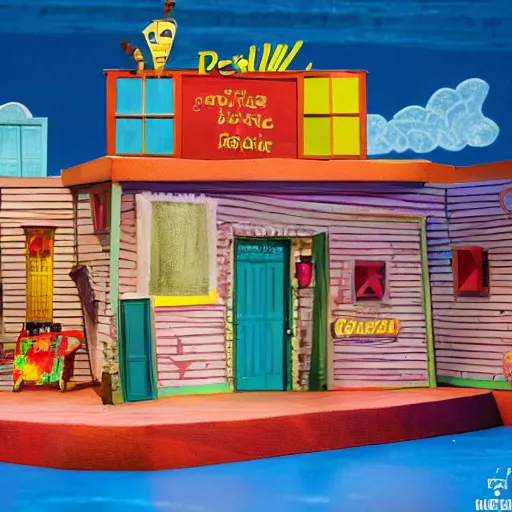 stop motion movie sets inspired by the ones on | Stable Diffusion | OpenArt