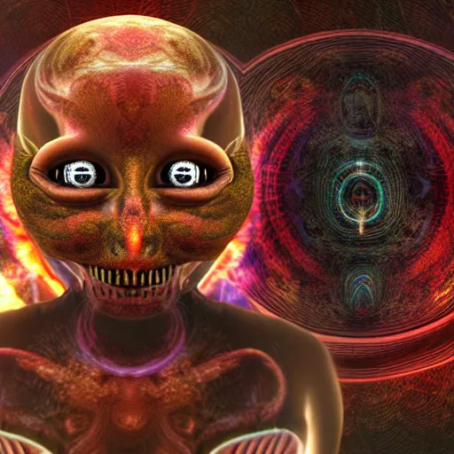 dmt ayahuasca alien interviewed by joe rogan, octane | Stable Diffusion ...