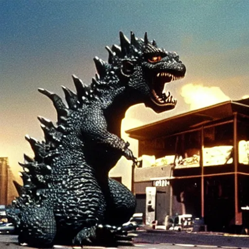 Elvis watching godzilla vs the smog monster on a flat | Stable ...