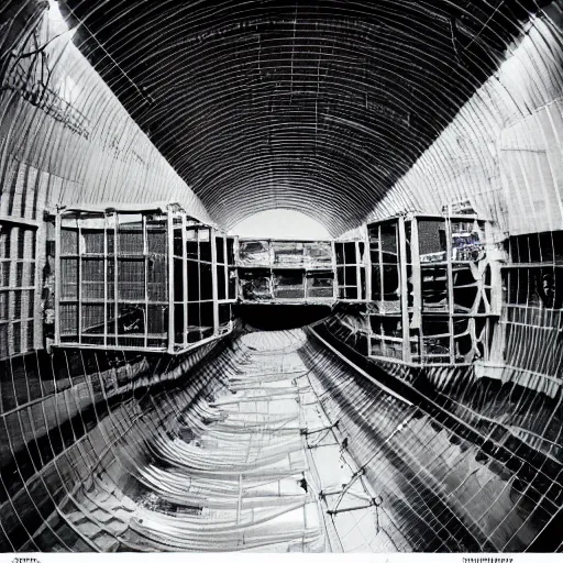 huge very dark empty cargo hall of space station | Stable Diffusion ...