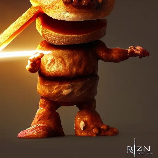 battle toast, a slice of toasted bread with a face, | Stable Diffusion ...