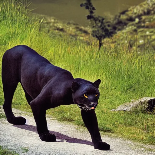 national geographic photograph, a panther walking | Stable Diffusion ...