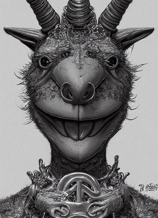 portrait of Baphomet Kermit the frog in Society | Stable Diffusion ...