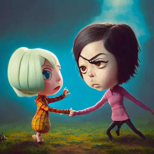 an epic chibi comic book style portrait painting of | Stable Diffusion