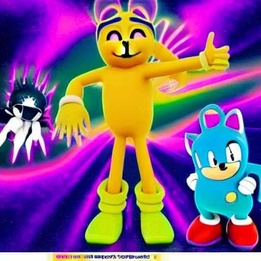 sonic and Teletubbies combination acidwave | Stable Diffusion | OpenArt