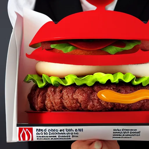 Mcdonalds new dish - the McRonald - a burger dyed | Stable Diffusion ...