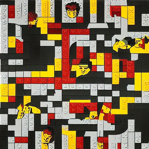 angry man stepping on legos, by m. c. escher | Stable Diffusion | OpenArt