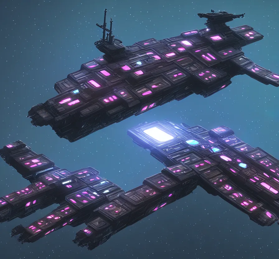symmetric cyberpunk ship | Stable Diffusion | OpenArt