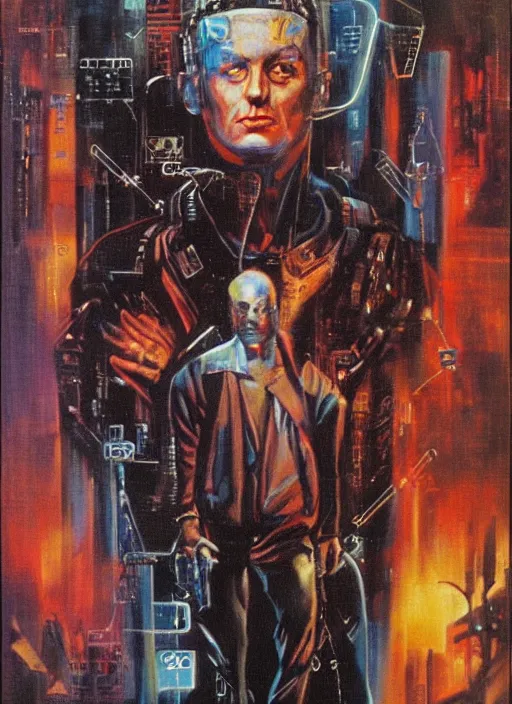 1 9 8 3 movie poster for neuromancer. oil on canvas by | Stable ...