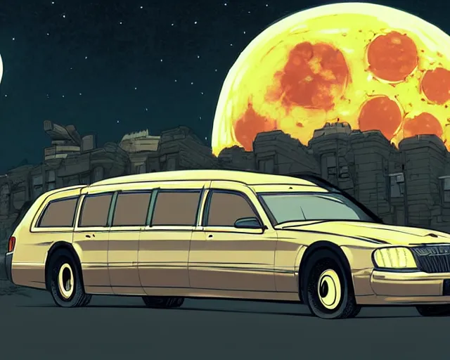 a study of cell shaded cartoon huge limousine, in | Stable Diffusion ...