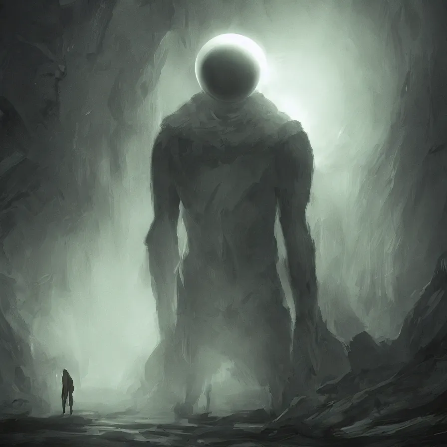 artwork about a sad sphere - headed character, by xul | Stable ...