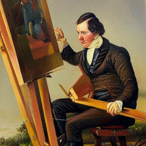 a beautiful complex painting of a male engineer | Stable Diffusion