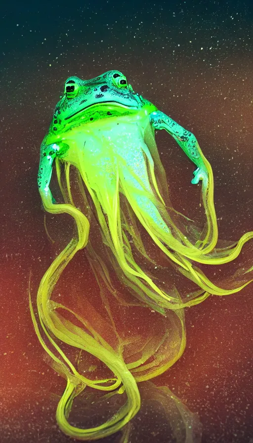 macro photo of transparent and luminous fat frog with | Stable ...