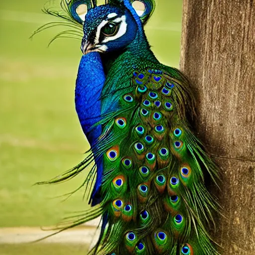 a peacock - cat - hybrid, animal photography, wildlife | Stable ...