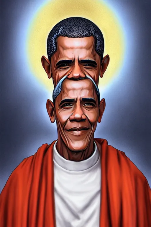 saint obama, realistic, sketch and art by jacqueline | Stable Diffusion ...