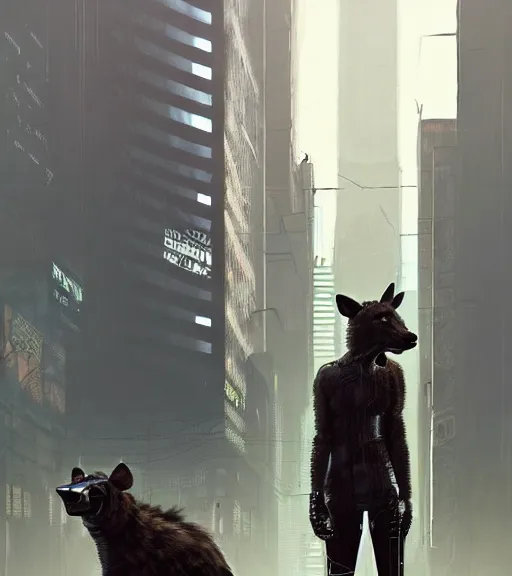 new york city portrait of sleek black tech furry | Stable Diffusion ...