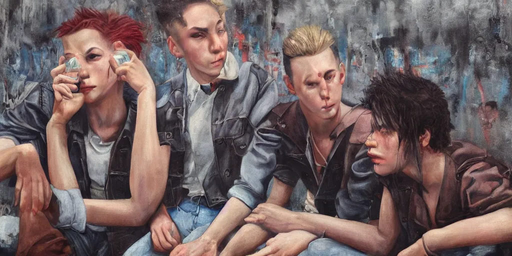 beautiful oil matte portrait painting, 8 0 s punks | Stable Diffusion | OpenArt