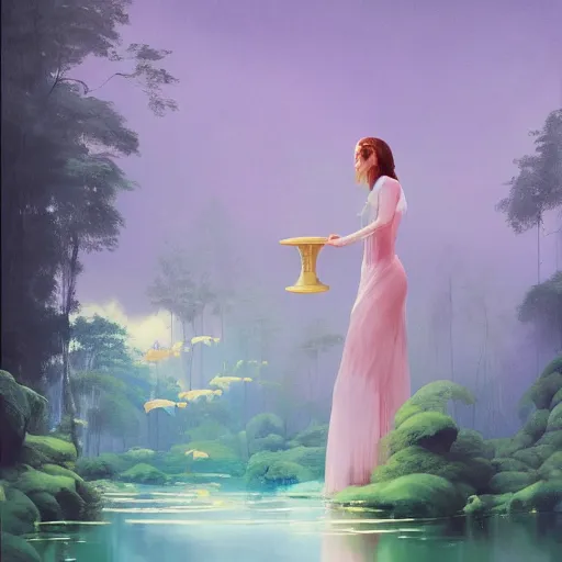 a beautiful painting about a princess flying around a | Stable ...