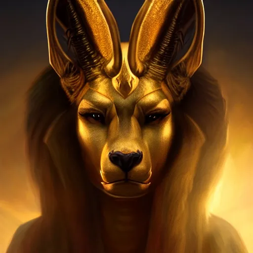Majestic gracious Anubis female warrior portrait, | Stable Diffusion ...
