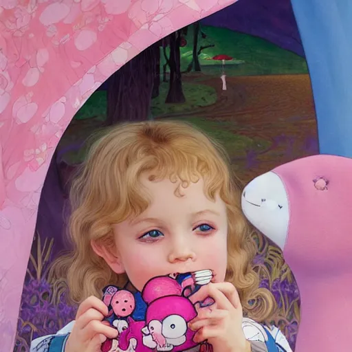 a beautiful little blonde toddler girl with short | Stable Diffusion ...