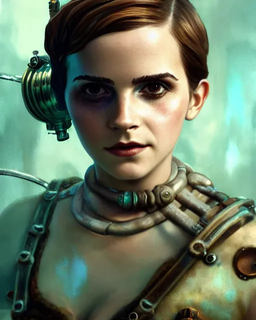 underwater bioshock steampunk biopunk portrait of emma | Stable ...