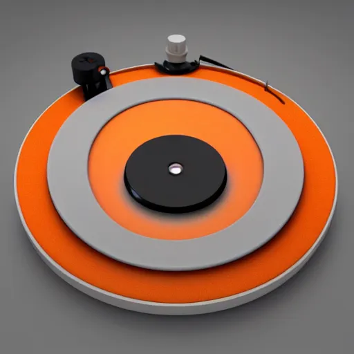 a funny turntable with flat circle orange slice on | Stable Diffusion | OpenArt