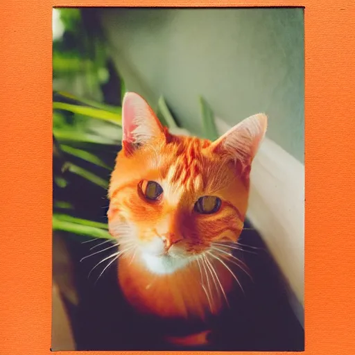 A portrait of a orange cat wearing a vietnamese straw | Stable ...