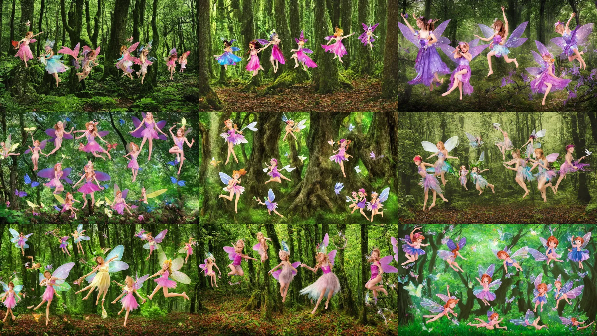 fairies flying around a forest | Stable Diffusion | OpenArt