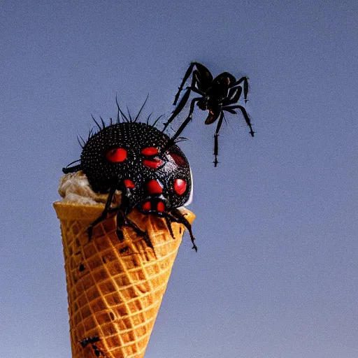 a cute spider holding an ice cream cone the spider is | Stable ...