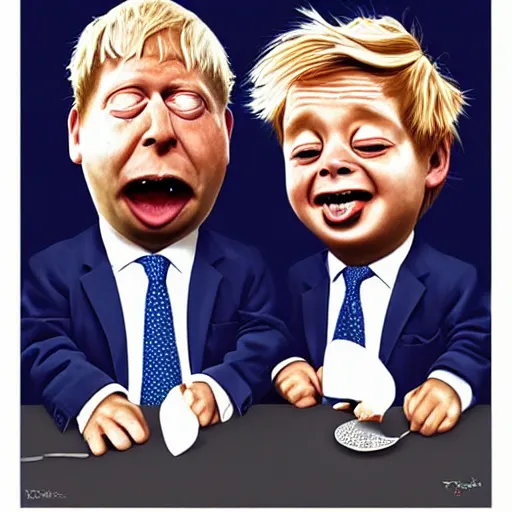 illustration of Boris Johnson and Nigel Farage as | Stable Diffusion | OpenArt