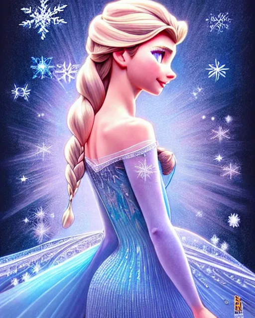 ' princess elsa ', beautiful shadowing, 3 d shadowing, | Stable ...