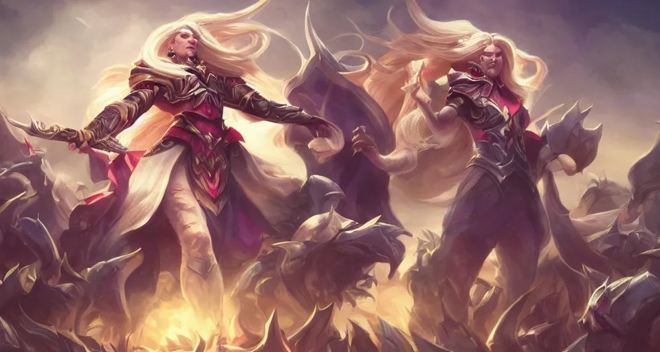 Grand General Swain with beautiful long blond hair | Stable Diffusion ...