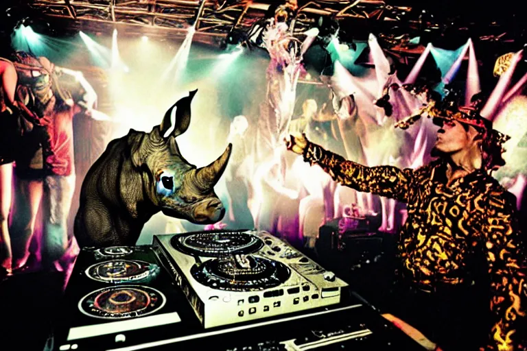 a rhino dj in a nightclub. by david lachapelle | Stable Diffusion | OpenArt