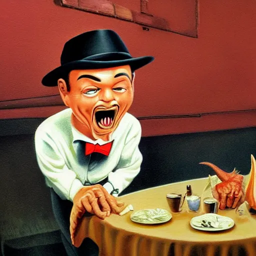 beautiful lifelike painting of gene kelly demanding a | Stable ...