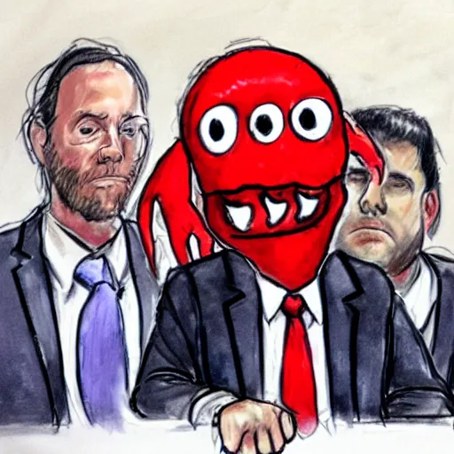 alex jones courtroom sketch court trial, interrupted | Stable Diffusion ...