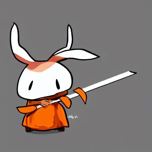 a rabbit wielding a carrot as a sword, drawn in the | Stable Diffusion ...