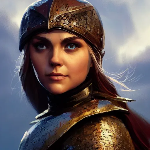 portrait, AnnaSophia Robb as a D&D paladin, dramatic | Stable Diffusion ...