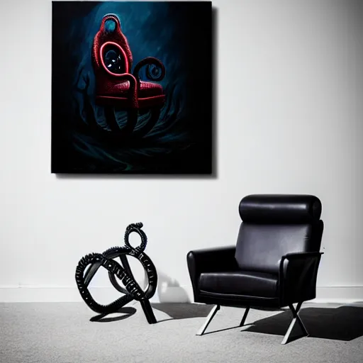 horrifying eldritch gaming chair, painting by zdzisław | Stable Diffusion