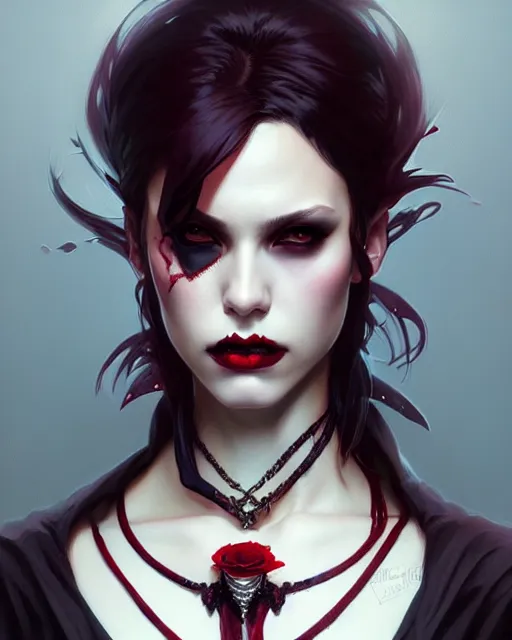 portrait of a gorgeous punk vampire girl, elegant, | Stable Diffusion ...