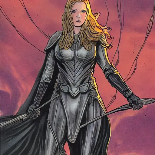 precisely drawn illustration of Eowyn blended with | Stable Diffusion ...