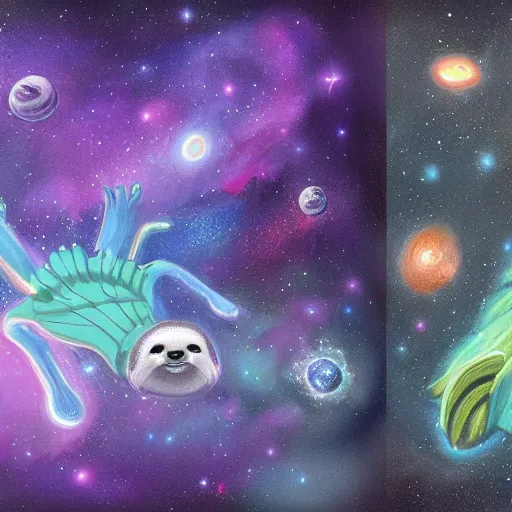 galaxy sloth concept art | Stable Diffusion | OpenArt