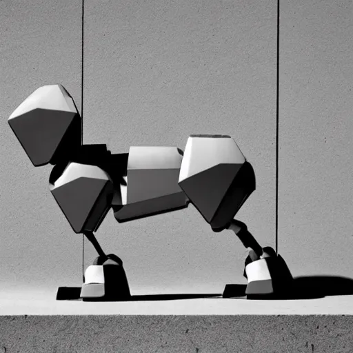 brutalist robot dog, sharp edges, modern, minimalist | Stable Diffusion ...