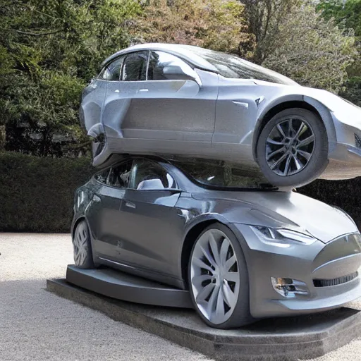 marble statue of tesla car, outdoors | Stable Diffusion | OpenArt
