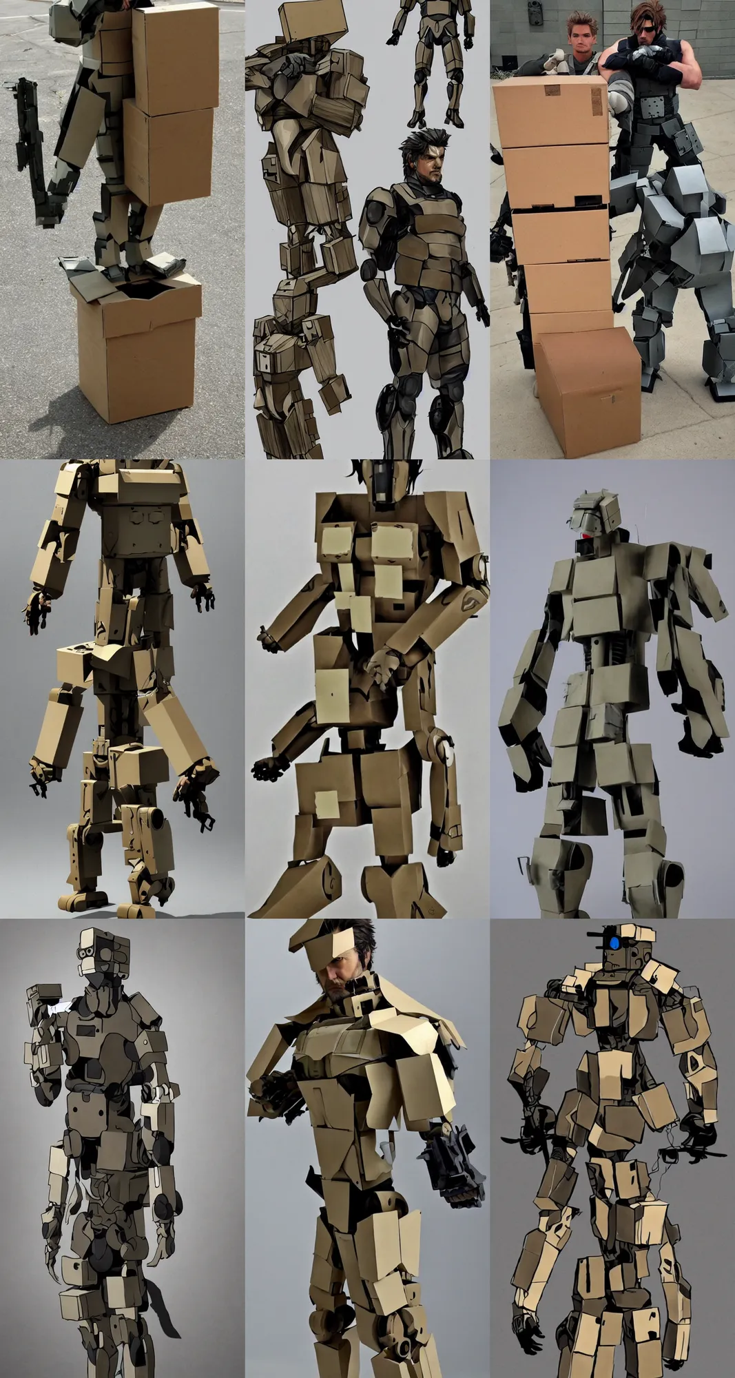 solid snake, cardboard fruit box mech suit, metal gear | Stable ...