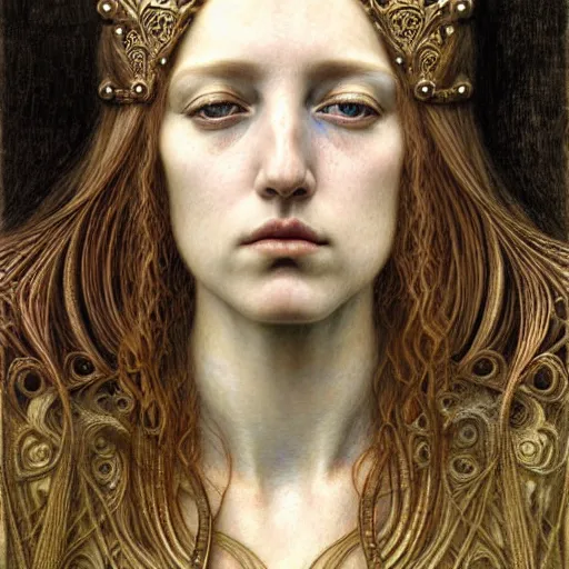 detailed realistic beautiful young medieval queen face | Stable ...